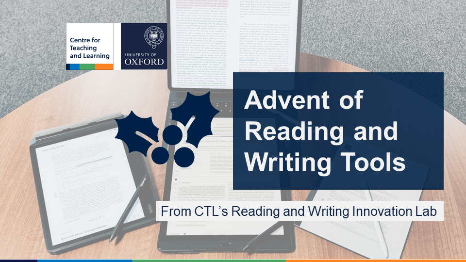 Advent of Reading and Writing Innovation | Staff Gateway